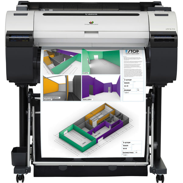 Canon imagePROGRAF iPF670 24-inch Inkjet Wide-Format Printer – ABD ...